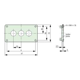 Eaton M22-E3 Einbautableau f&uuml;r NOT-AUS-Taster, 216544)