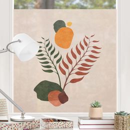 Bilderwelten Fensterfolie Boho Bl&auml;tter IV