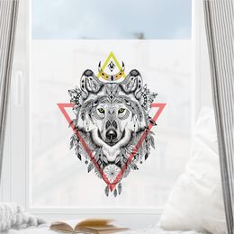Bilderwelten Fensterfolie Boho Wolf mit Traumf&auml;nger