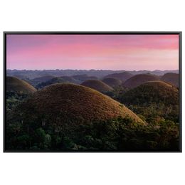 Leinwandbild Schokoladenh&uuml;gel bei Sonnenuntergang