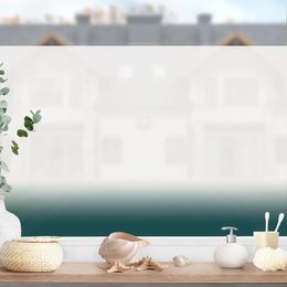 Bilderwelten Fensterfolie Fensterhaftfolie Abstrakt Sichtschutz petrol - Dip-Dye Dunkle Jade - Deko Wohnzimmer Schlafzimmer K&uuml;che