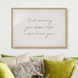 Bilderwelten Bild mit Rahmen Spr&uuml;che beige modern inkl. Rahmung - A brand new you - Spr&uuml;che Wohnzimmer Schlafzimmer