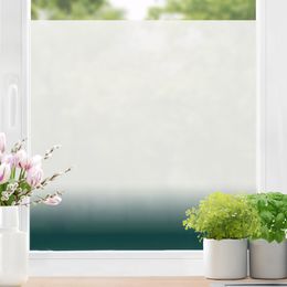 Bilderwelten Fensterfolie Fensterhaftfolie Abstrakt Sichtschutz petrol - Dip-Dye Dunkle Jade - Deko Wohnzimmer Schlafzimmer K&uuml;che
