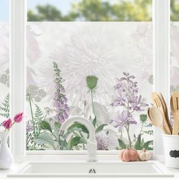 Bilderwelten Fensterfolie Fingerhut in zarter Blumenwiese