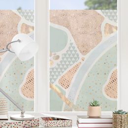 Bilderwelten Fensterfolie Abstrakte Seelandschaft Pastellmuster