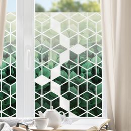 Bilderwelten Fensterfolie Gr&uuml;ne Bl&auml;tter Geometrie