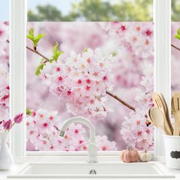 Bilderwelten Fensterfolie Japanische Kirschbl&uuml;ten