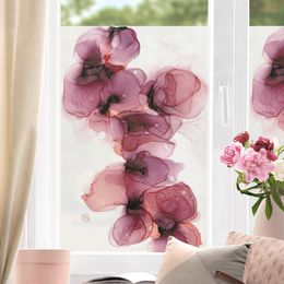 Bilderwelten Fensterfolie Wilde Bl&uuml;ten in Violett und Gold