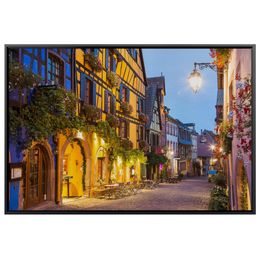 Leinwandbild Farbenfrohe Gasse