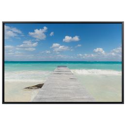 Leinwandbild Steg ins Meer