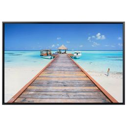 Leinwandbild Steg am Meer
