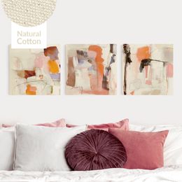 Bilderwelten Mehrteiliges Wandbild - Quadrat Ravel Set - Wohnzimmer Schlafzimmer - XXL Leinwandbild Abstrakt Modern - Bildergalerie Bilderwand - Leinwanddrucke