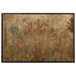 Leinwandbild Waldlichtung mit Orangenbaum bei Tag