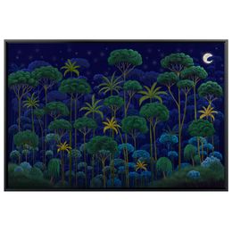 Leinwandbild Mitternacht im Regenwald
