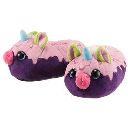 Nici Plüsch Hausschuhe »doo Einhorn« Einhorn Hausschuh im farbenfrohen Look lila-rosa Einhorn 38/41 38/41 Witziger Hausschuh zum Schlupfen