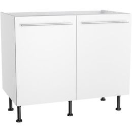 KOCHSTATION Sp&uuml;lenschrank &raquo;KS-Bern2&laquo; Breite 100 cm, 2 T&uuml;ren wei&szlig;/wei&szlig;