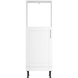 KOCHSTATION Backofen/K&uuml;hlumbauschrank &raquo;KS-Ahus&laquo; Breite 60 cm wei&szlig; matt/wei&szlig; wei&szlig;