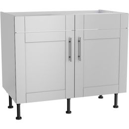 KOCHSTATION Sp&uuml;lenschrank &raquo;KS-Ahus&laquo; Breite 100 cm grau
