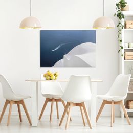 Bilderwelten Leinwandbild Strand modern Kunstdruck pastell - Griechischer Ausblick - Griechenland XXL Wohnzimmer Schlafzimmer