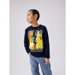 name it Langarmshirt »NKMAMAS POKEMON LS NREG TOP BOX NOOS SKY« mit großem Pokémon-Frontmotiv Dark Sapphire 134 (140) 134 (140) Langarmshirt mit...
