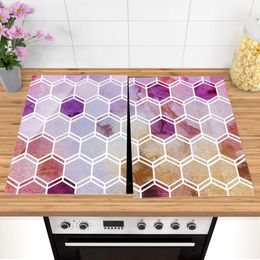 Bilderwelten Herdabdeckplatte Hexagontr&auml;ume Aquarell in Beere