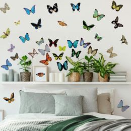 Bilderwelten Wandtattoo Tiere modern selbstklebend Wandaufkleber - No.51 Schmetterlinge Set 2 - Schmetterlinge Wohnzimmer Schlafzimmer