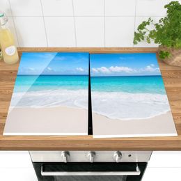 Bilderwelten Herdabdeckplatte Blaue Welle