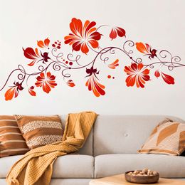Bilderwelten Wandtattoo Blumen modern selbstklebend Wandaufkleber - No.79 Tender Flower - Ranke Wohnzimmer Schlafzimmer