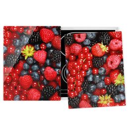 Bilderwelten 2-teilige Herdabdeckplatte Glas Fruchtige Waldbeeren