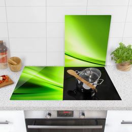 Bilderwelten 2-teilige Herdabdeckplatte Glas Green Valley