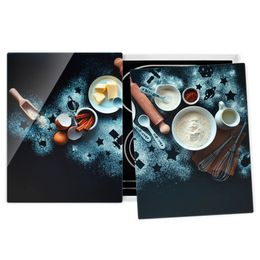 Bilderwelten 2-teilige Herdabdeckplatte Glas Backen f&uuml;r Sterngucker