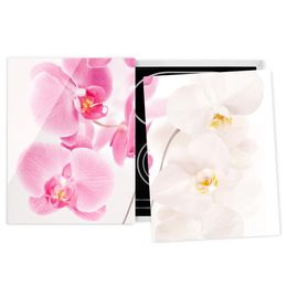 Bilderwelten 2-teilige Herdabdeckplatte Glas Delicate Orchids