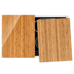 Bilderwelten 2-teilige Herdabdeckplatte Glas Bambus