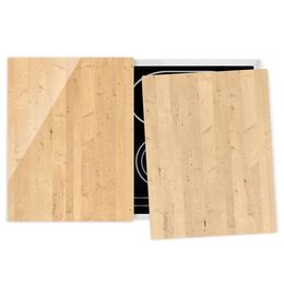 Bilderwelten 2-teilige Herdabdeckplatte Glas Apfelbirke