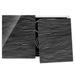 Bilderwelten Herdabdeckplatte Glas 2-teilig Motiv Steinoptik einzigartig - Schiefer - Beton K&uuml;che