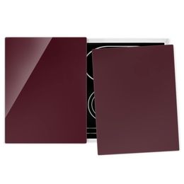Bilderwelten 2-teilige Herdabdeckplatte Glas Toskana Weinrot