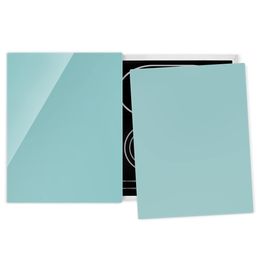 Bilderwelten 2-teilige Herdabdeckplatte Glas Pastellt&uuml;rkis