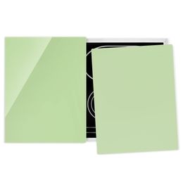 Bilderwelten 2-teilige Herdabdeckplatte Glas Mint