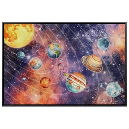 Leinwandbild Aquarell Sonnensystem