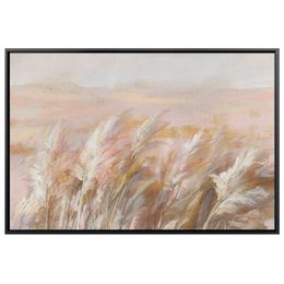 Leinwandbild Aquarell Pampasgras