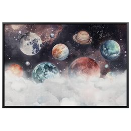 Leinwandbild Universum umh&uuml;llt von Wolken