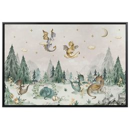 Leinwandbild Vertr&auml;umte Drachen