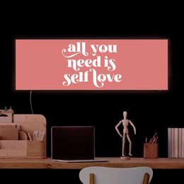 Bilderwelten LED-Wechselbild Selbstliebe - Spruch