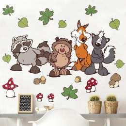 Bilderwelten Wandtattoo Tiere modern selbstklebend Wandaufkleber - NICI - Forest Friends - Igel Fuchs & Co - Wandsticker Kinderzimmer Baby M&auml;dchen Jungen