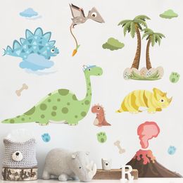 Bilderwelten Wandtattoo Tiere modern Aquarell Wandaufkleber - Dinosaurier Set - Dinosaurier Kinderzimmer Baby M&auml;dchen Jungen