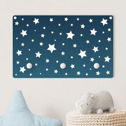 Bilderwelten Kindergarderobe blau Himmel Illustration Flurgarderobe - Sterne im Nachthimmel - Himmel Kinderzimmer Flur