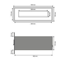 Mauerdurchwurf Briefkasten in RAL Farben - B-03
