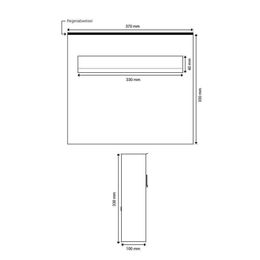 Zaun Durchwurfbriefkasten in RAL 9005 - A-02