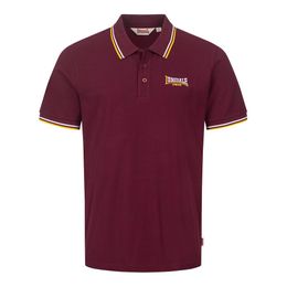 Lonsdale Poloshirt 'Velton' Herren Gr&ouml;&szlig;e XXXL curry / weinrot / wei&szlig;