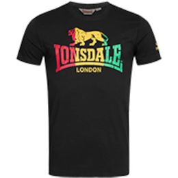 Lonsdale T-Shirt 'Freedom' Herren Gr&ouml;&szlig;e XXL gelb / gr&uuml;n / pink / schwarz